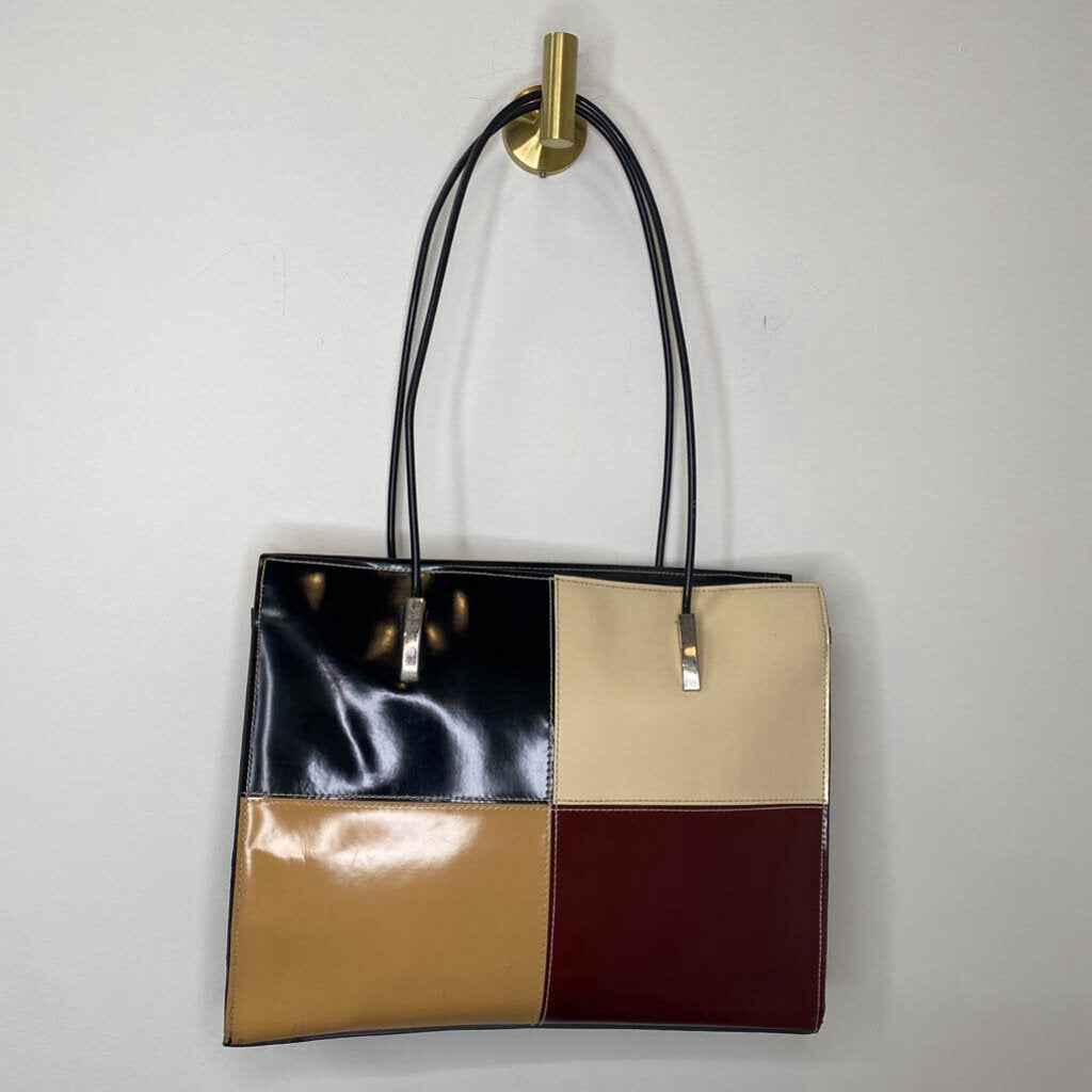 VENETO - 90'S COLOUR-BLOCK VEGAN LEATHER PURSE – Next Time Around